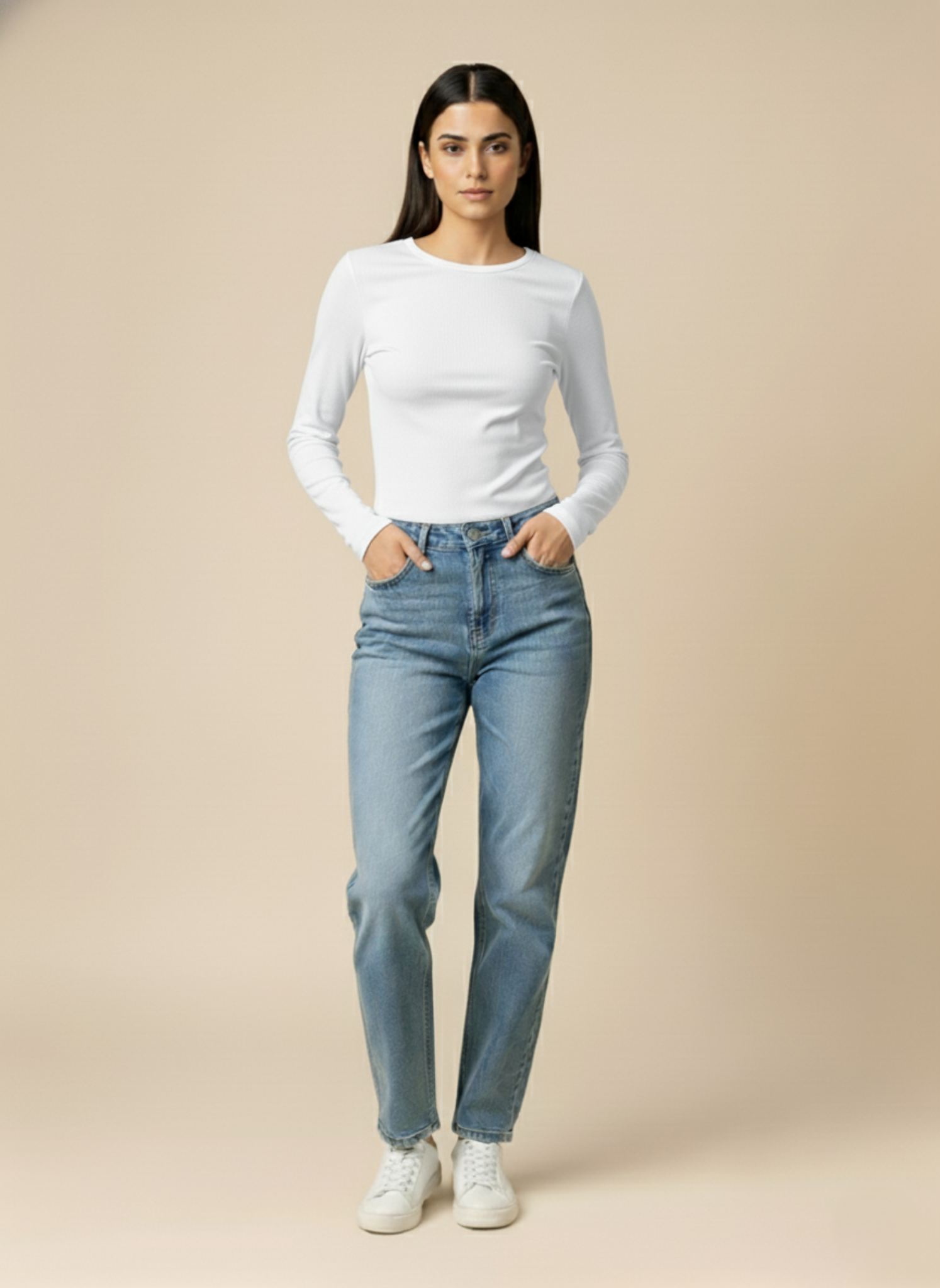Crop Top Full Sleeve White – Attire Sense